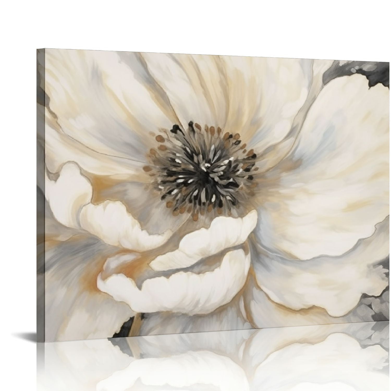 COMIO Flower Picture Decor Canvas Wall Art Gary Floral Painting for ...