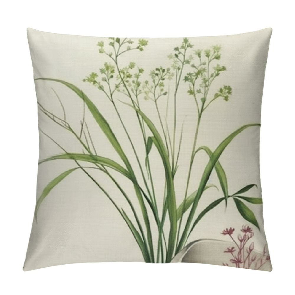 COMIO Flower Trow Pillow Covers Spring Wildflower Decorative Pillow ...