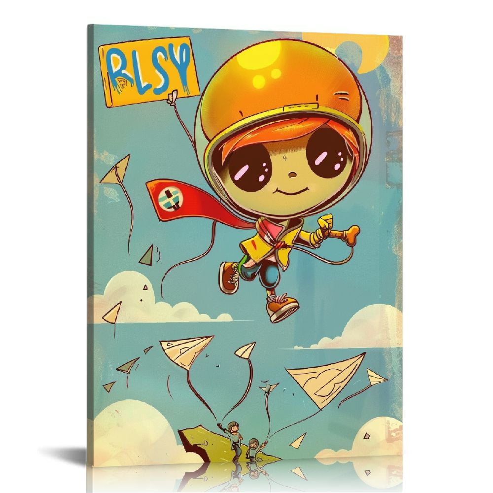 YANMS Flying Cute Vibes Poster,Preppy Prints Vintage Posters Cartoon ...