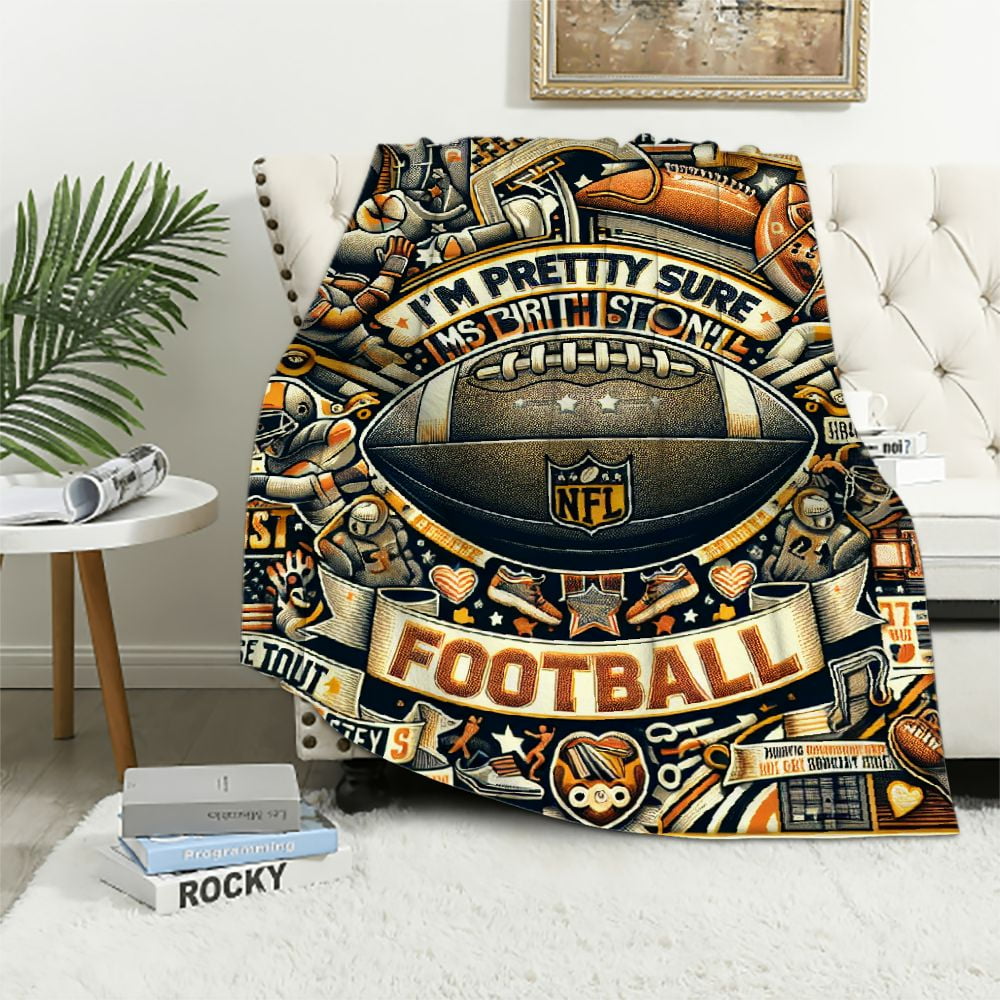 COMIO Football Sports Blanket Warm Cozy Inspirational Rugby Football ...