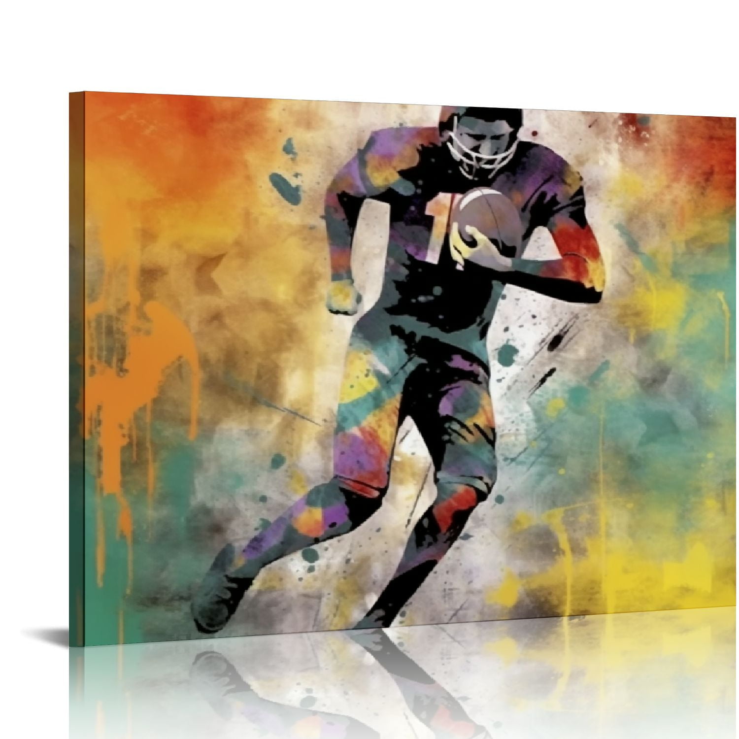 COMIO Football Wall Art Prints Sports Motivational Wall Art Canvas ...