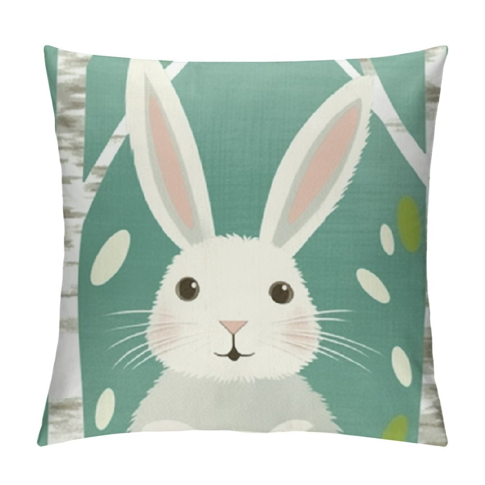 COMIO Forest Animals Throw Pillow Covers Cartoon Rabbit Decorative ...