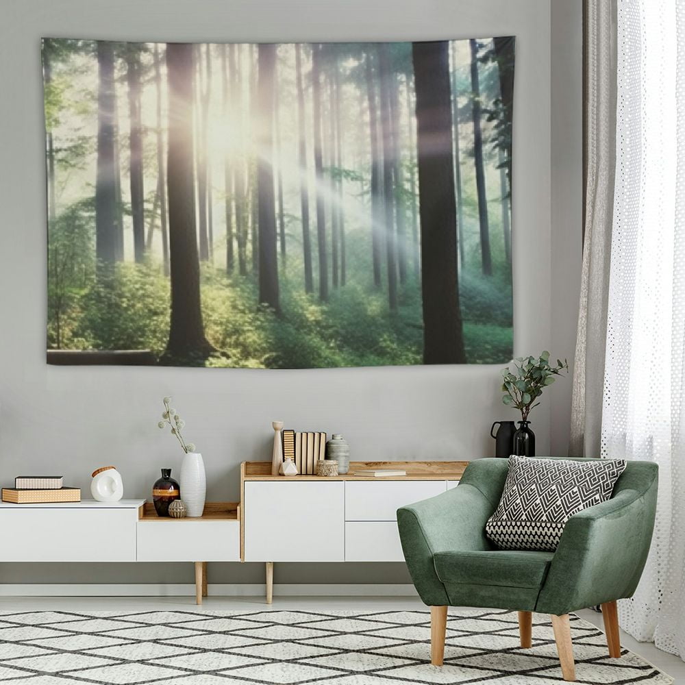 COMIO Forest Tapestry Nature Landscape Green Tapestry Wall Hanging ...
