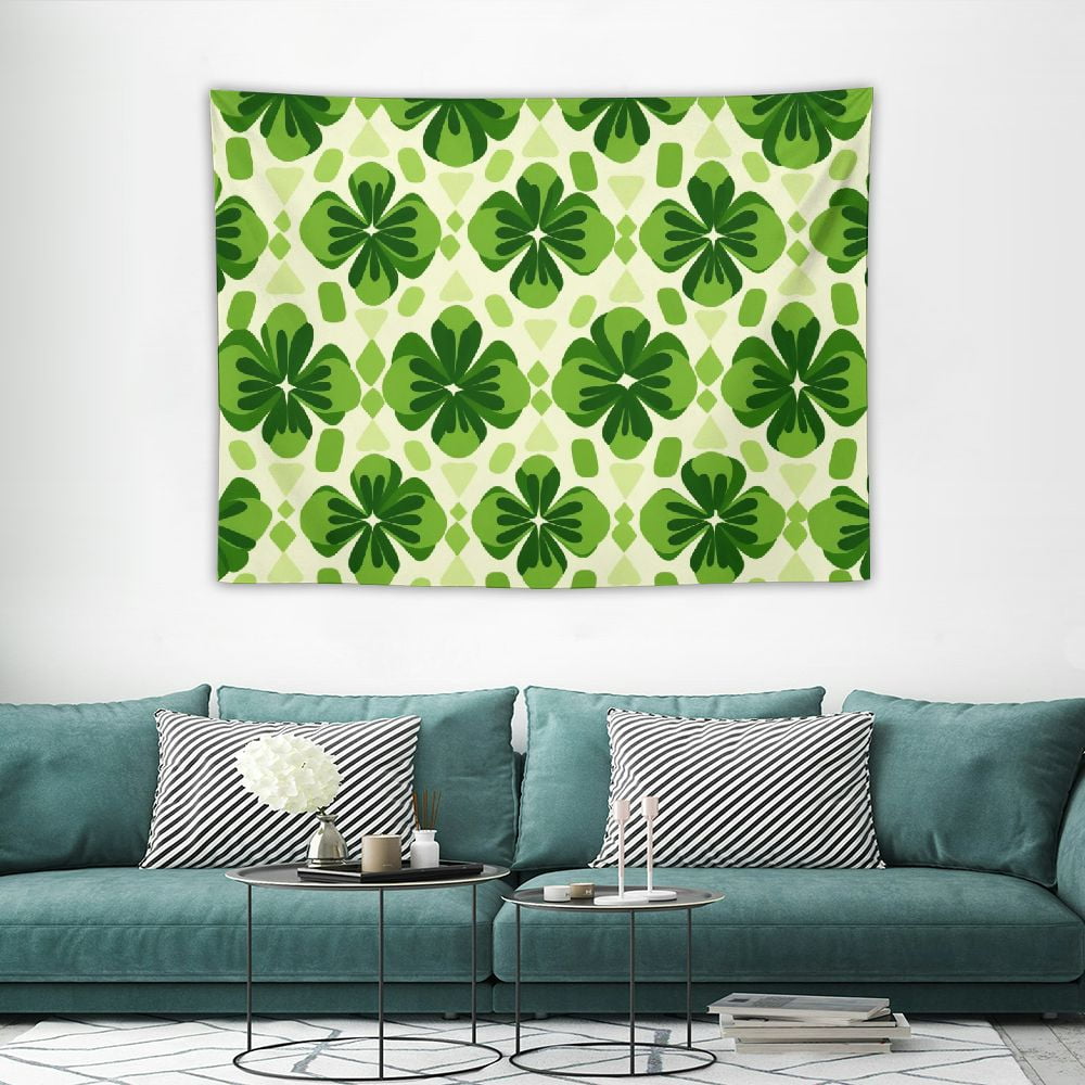 COMIO Four Leaf Clover Tapestry Wall Hanging, Aesthetic Bedroom Decor ...
