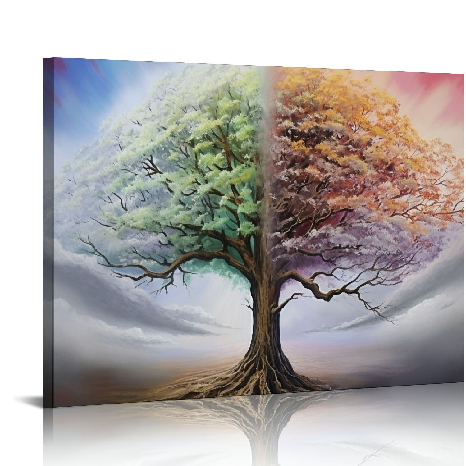 COMIO Four Season Wall Art Nature Tree of Life Pictures Wall Decor ...