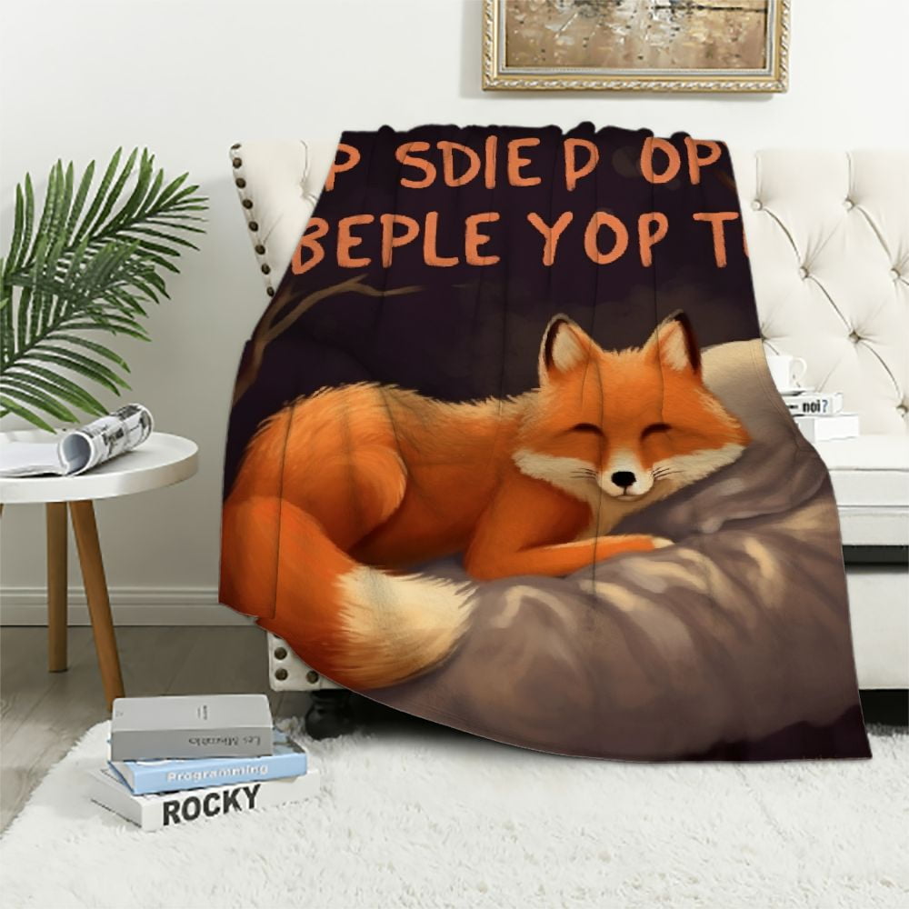 COMIO Fox Blanket for Women Girls Super Soft Warm Sleepy Fox Stuff ...