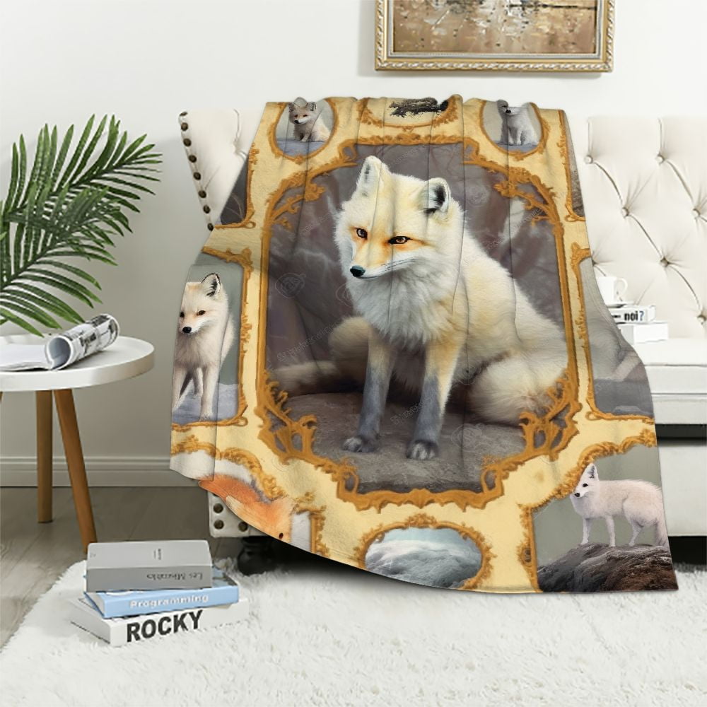 COMIO Fox Blanket for Children Couch Bedding Decor Comfortable Flannel ...
