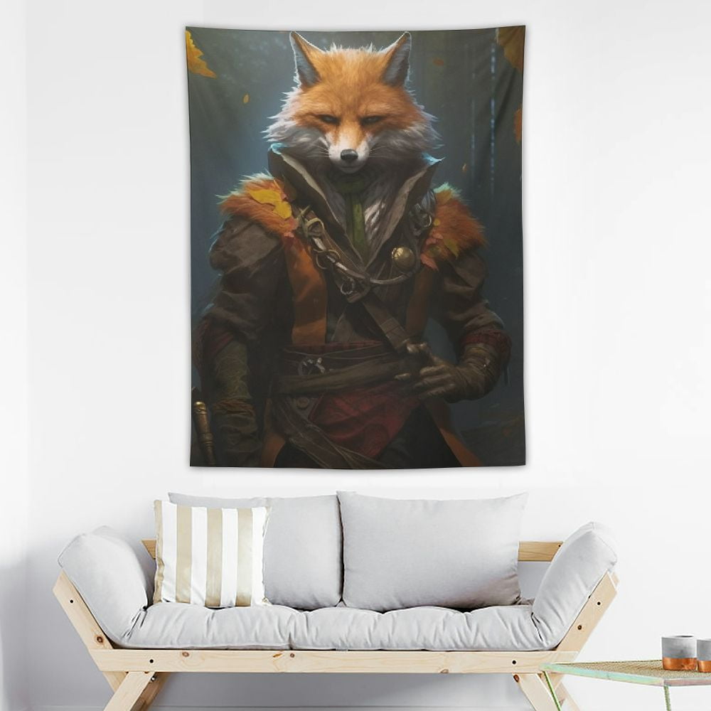 COMIO Fox Fantasy Tapestry, Fantasy World Animals Tapestry Wall Hanging ...