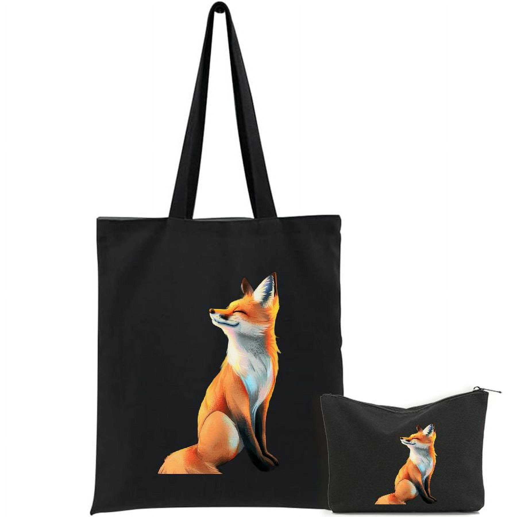 COMIO Fox Japanese Cherry Blossom Flower Vintage Gift Shoulder Bag 2 ...