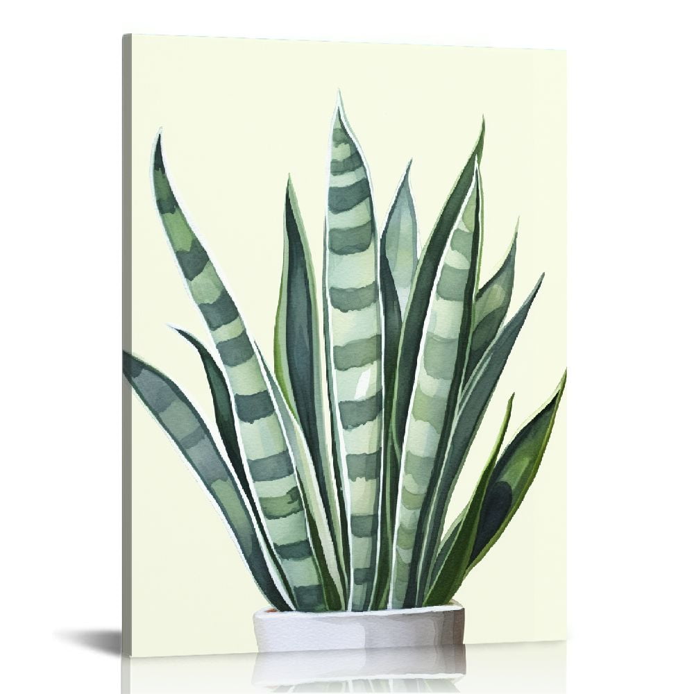 COMIO Framed Bathroom Wall Art for Botanical Wall Decor Green Plant ...