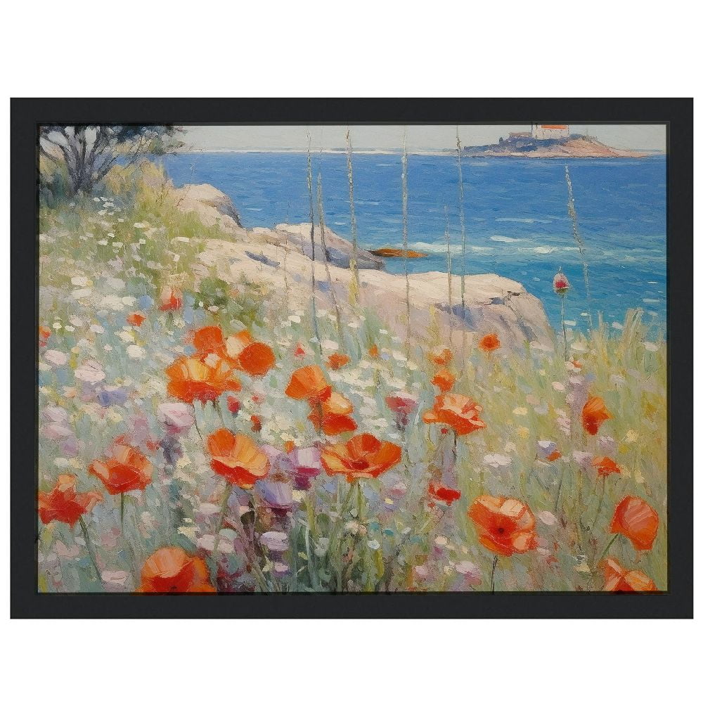 COMIO Framed Canvas Wall Art Celia Thaxter's Garden Landscape Wall ...