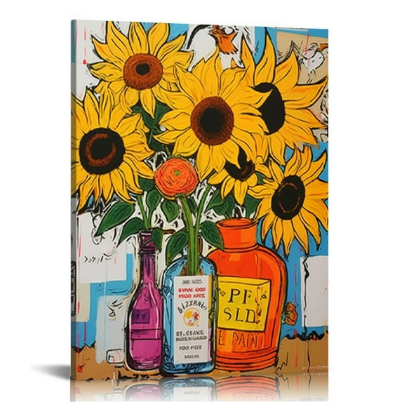 COMIO Framed Fashion Modern Graffiti Wall Art Colorful Street Art ...