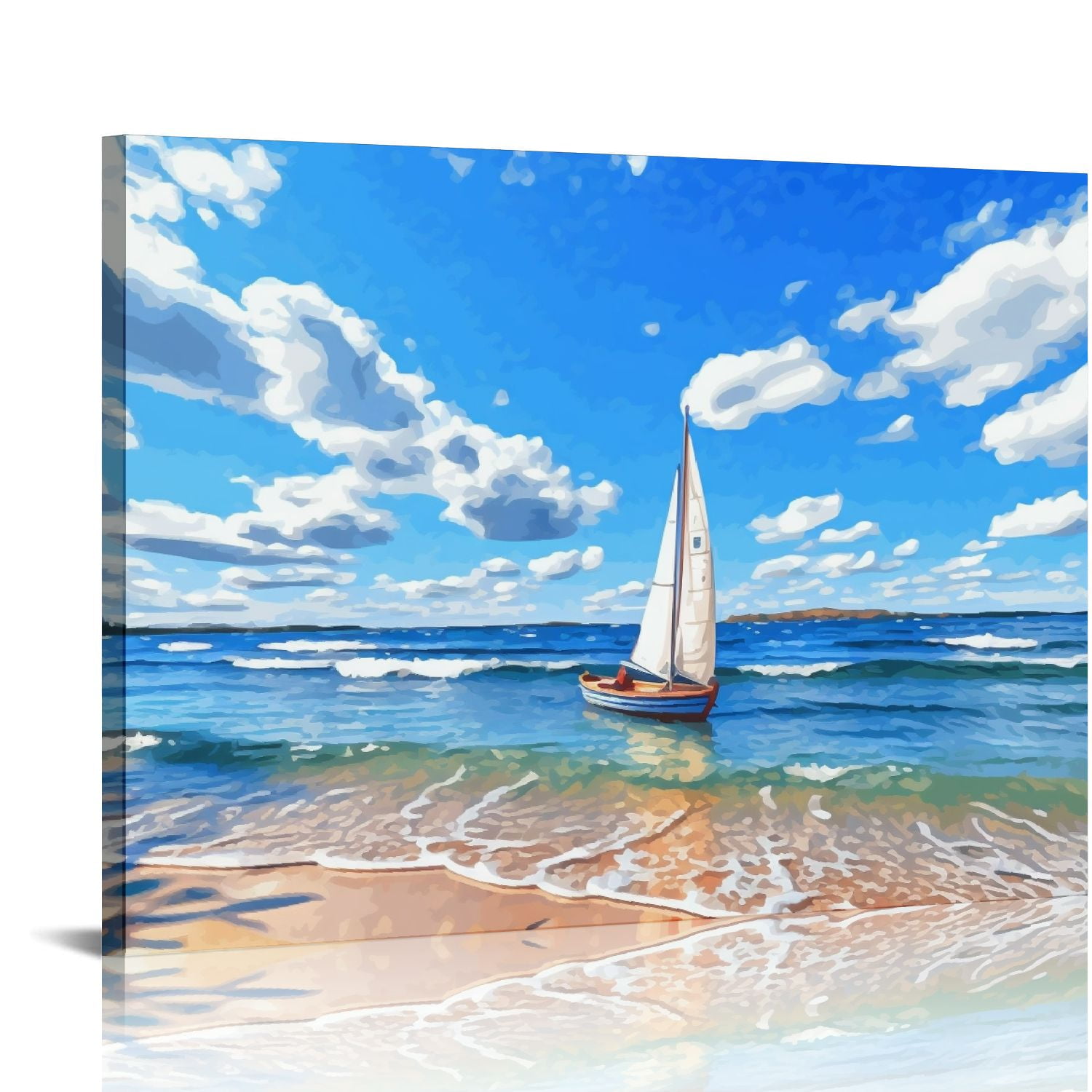 COMIO Framed Large Canvas Wall Art, Vintage Wall Art Decor for Living ...