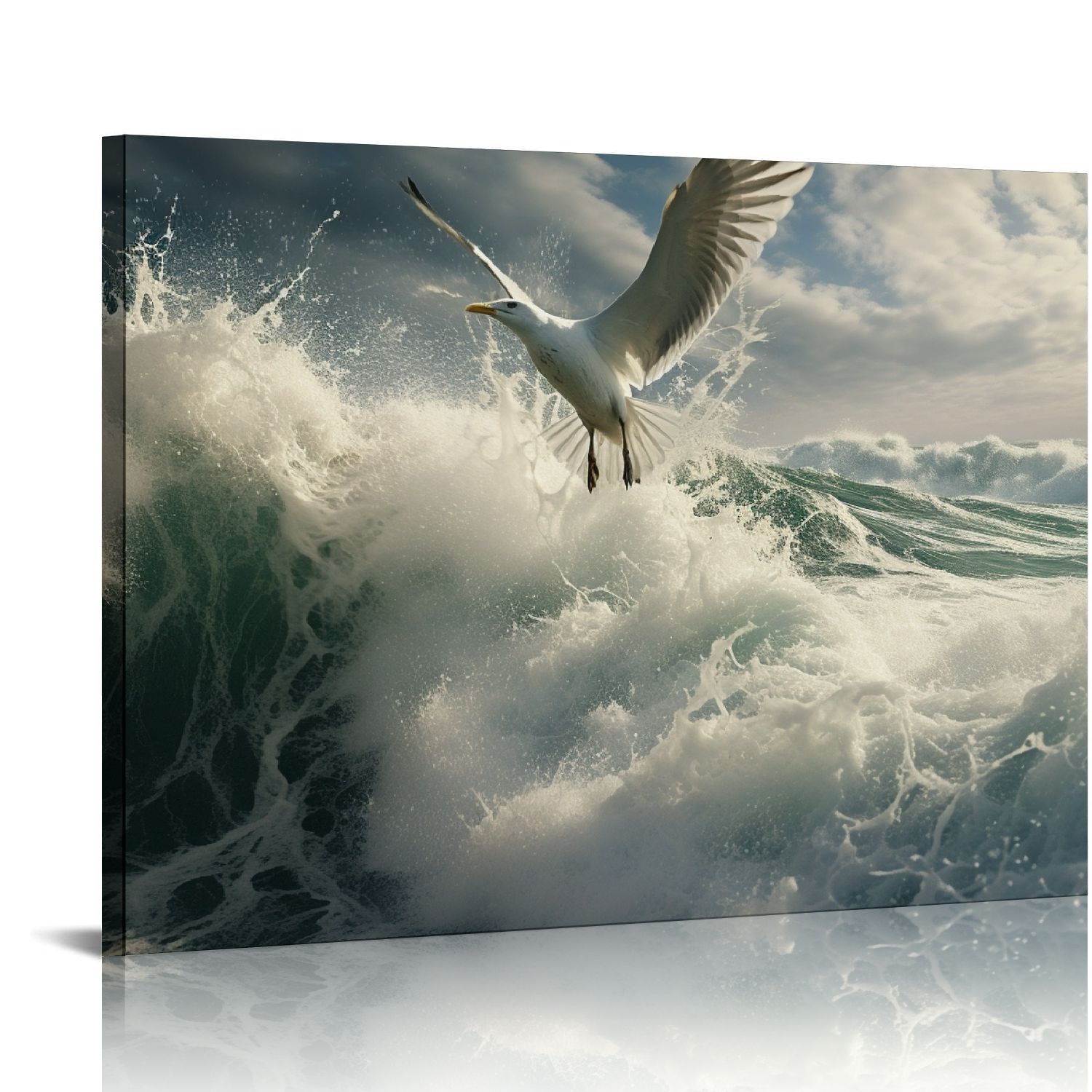 COMIO Framed Wall Art Canvas Ocean Decor Beach Theme Bedroom Large ...