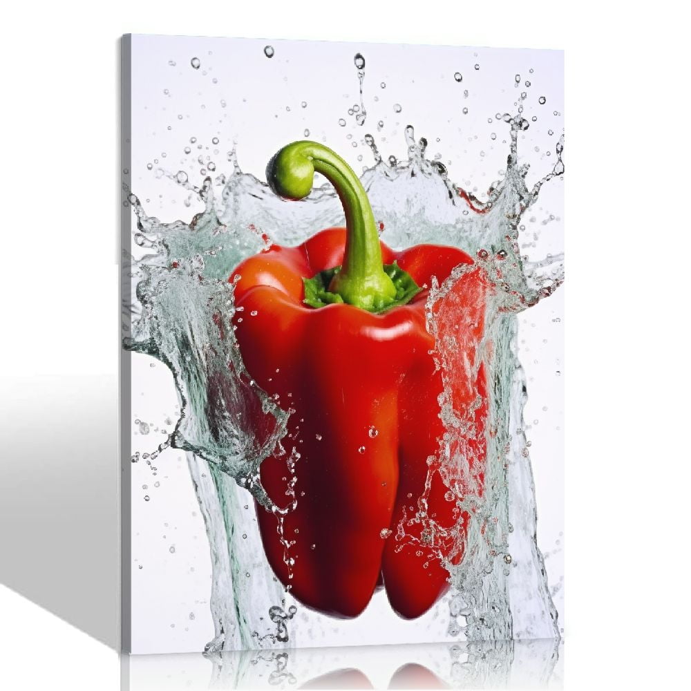 COMIO Fresh Vegetables Canvas Wall Art Colorful Various Fruits Cucumber ...