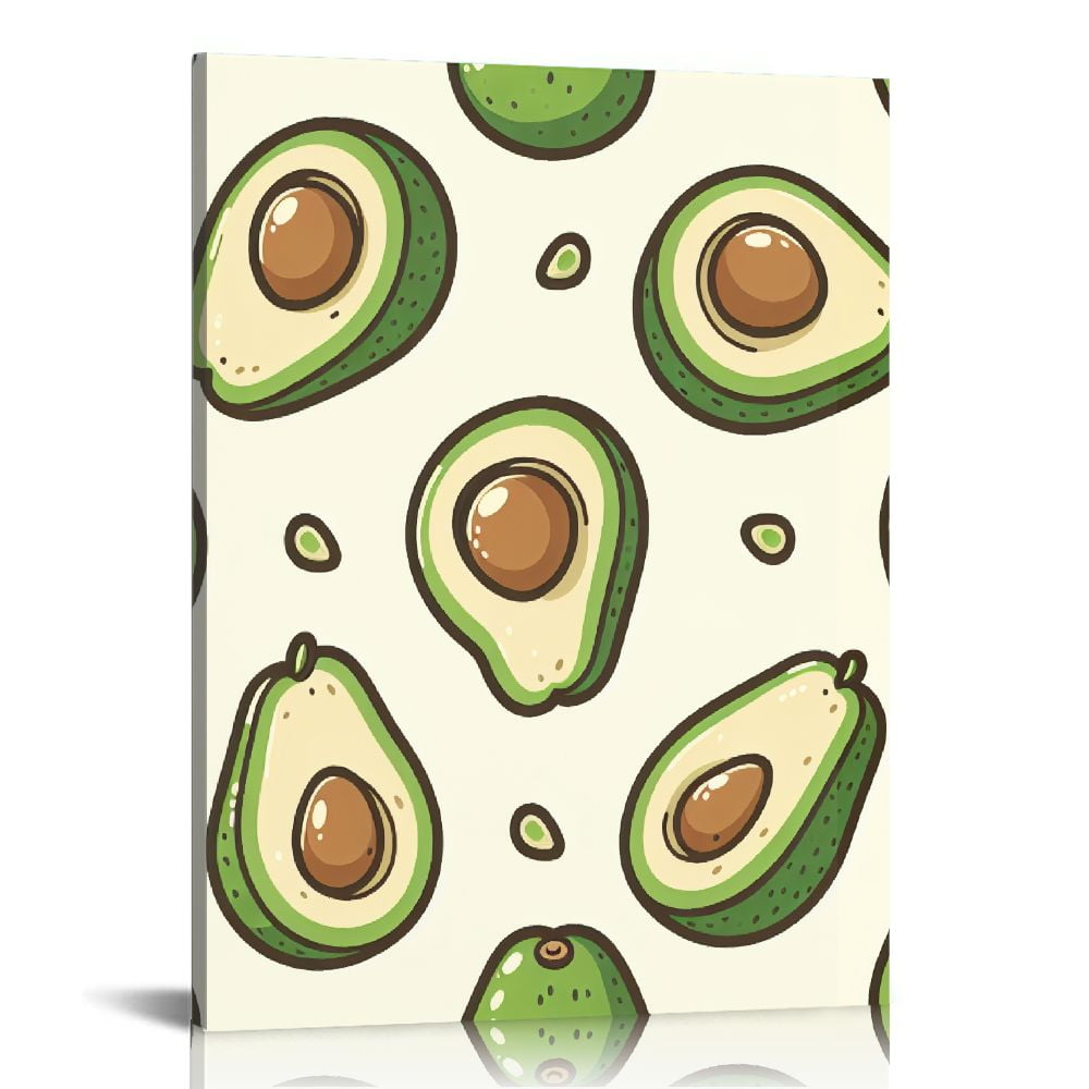 COMIO Fruit Art Avocado Poster Fruit Wall Art Kitchen Artwork for Wall ...