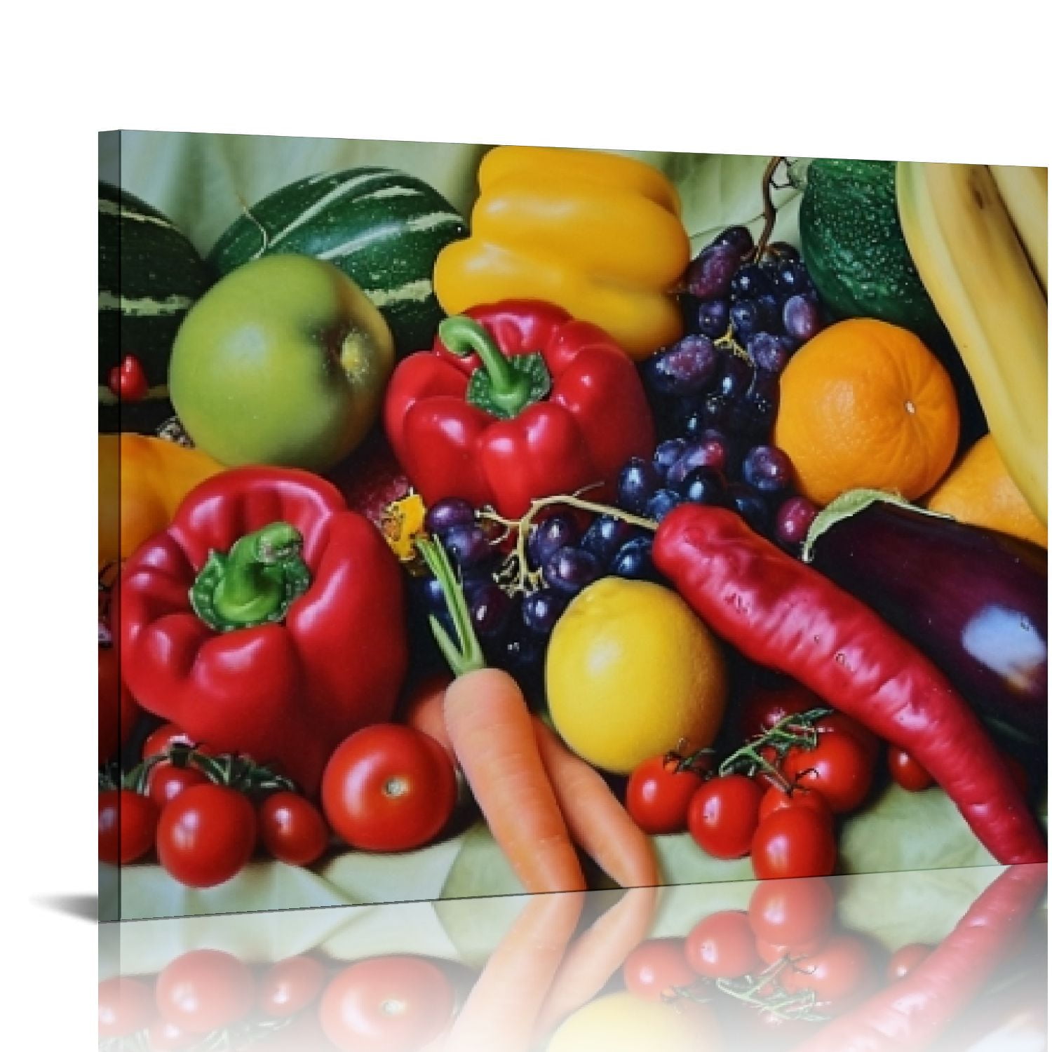 COMIO Fruit Canvas Wall Art Fresh Fruit Pictures Kitchen Wall Decor ...