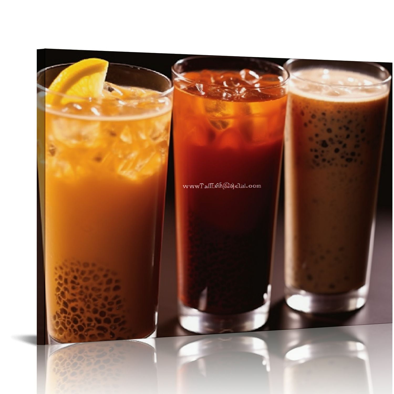 COMIO Fruit Food Canvas Wall Art Tropical Fruit Smoothies With ...