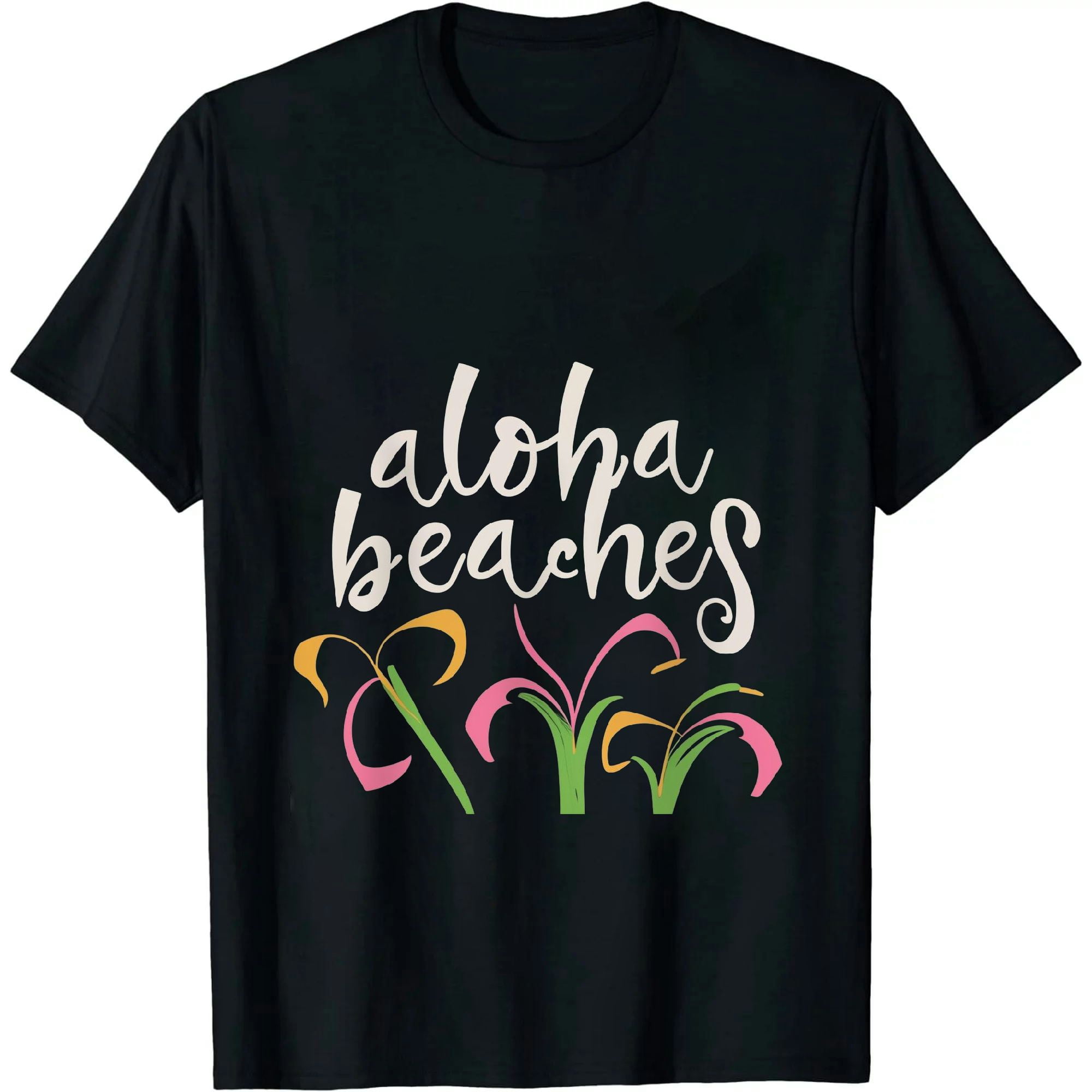 COMIO Funny Aloha Beaches Coconut Bra Flower Hawaiian Summer Vibes T ...