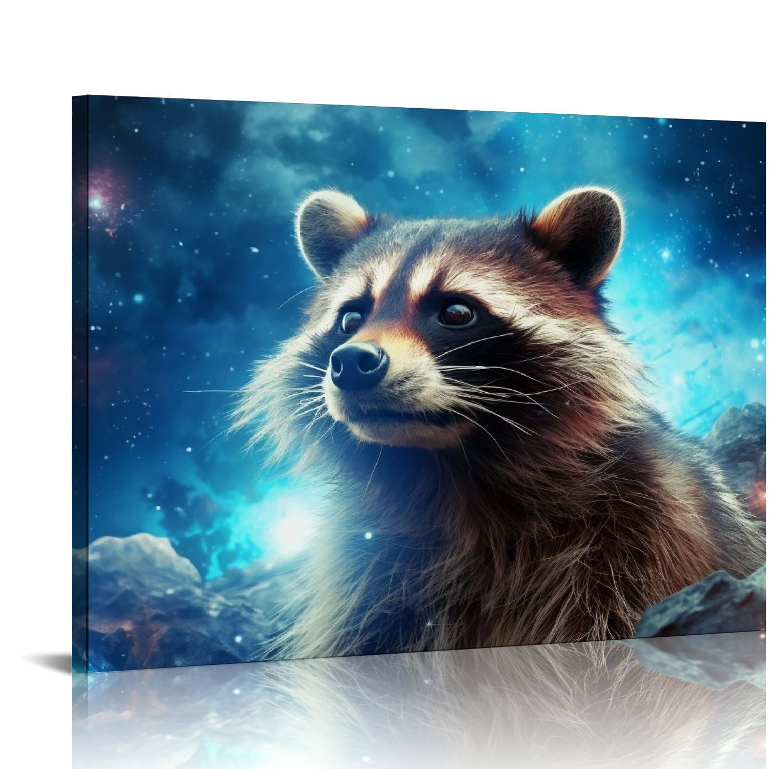 COMIO Funny Bathroom Decor Wall Art Raccoon Poster Funny Raccoon ...