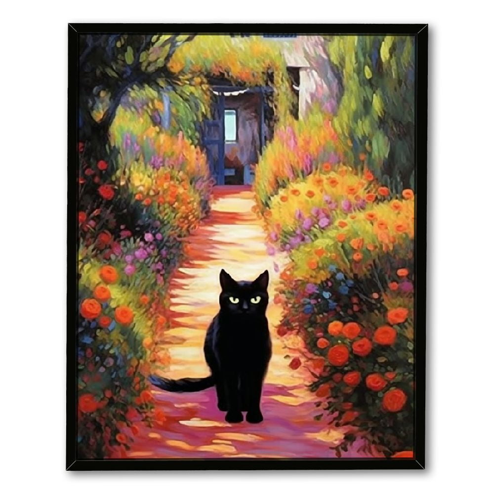COMIO Funny Black Cat Wall Art Cats in Famous Paintings Posters Prints ...