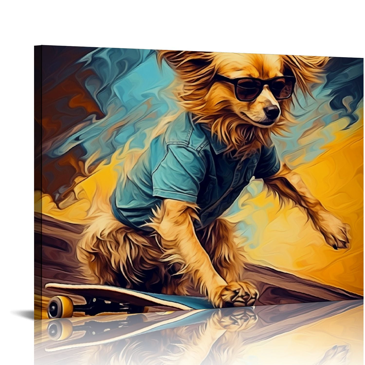 COMIO Funny Canvas Wall Art Skateboard Graffiti Picture Cool Wall Decor ...