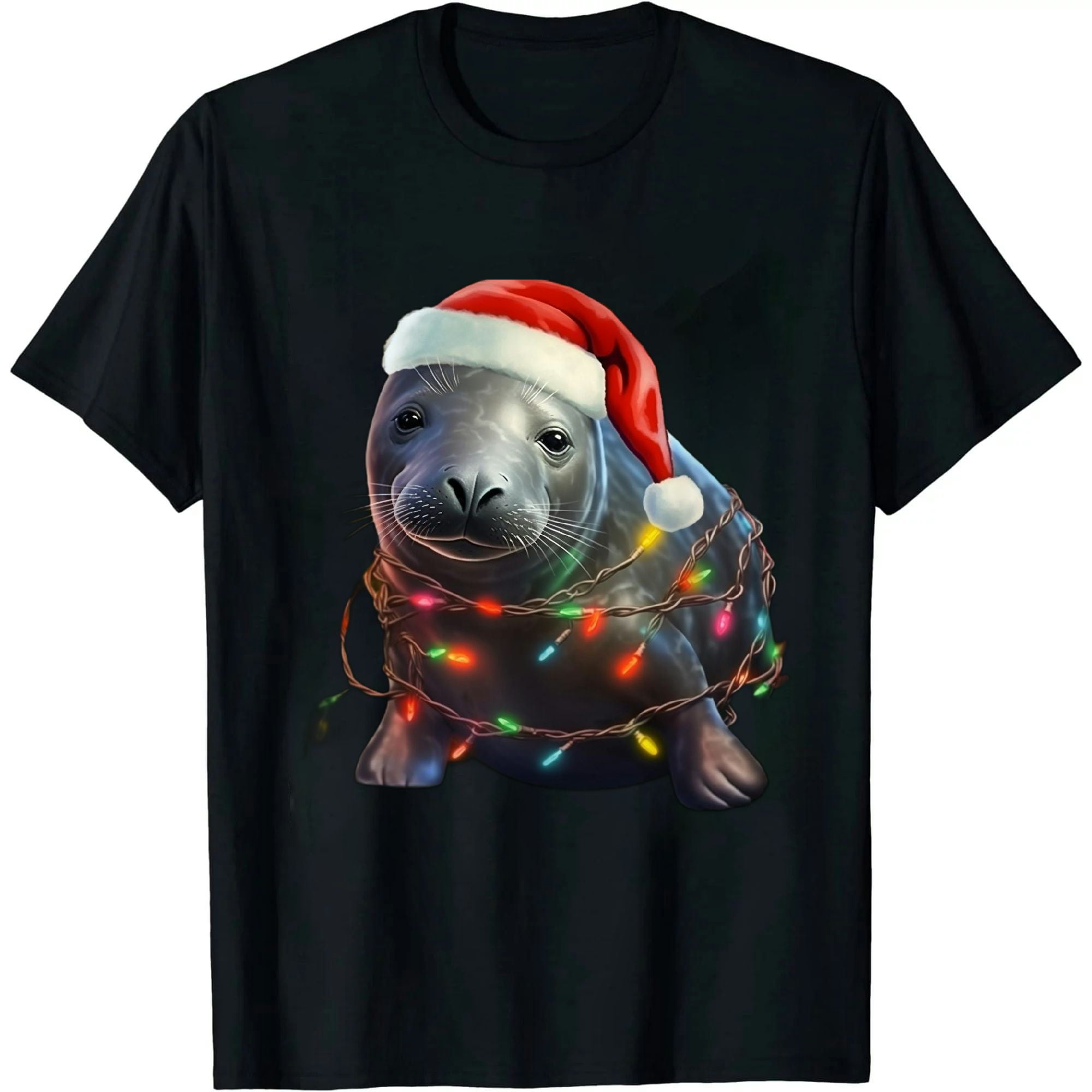 COMIO Funny Manatee In Santa Hat Manatee Christmas Pajama Gifts T-Shirt ...