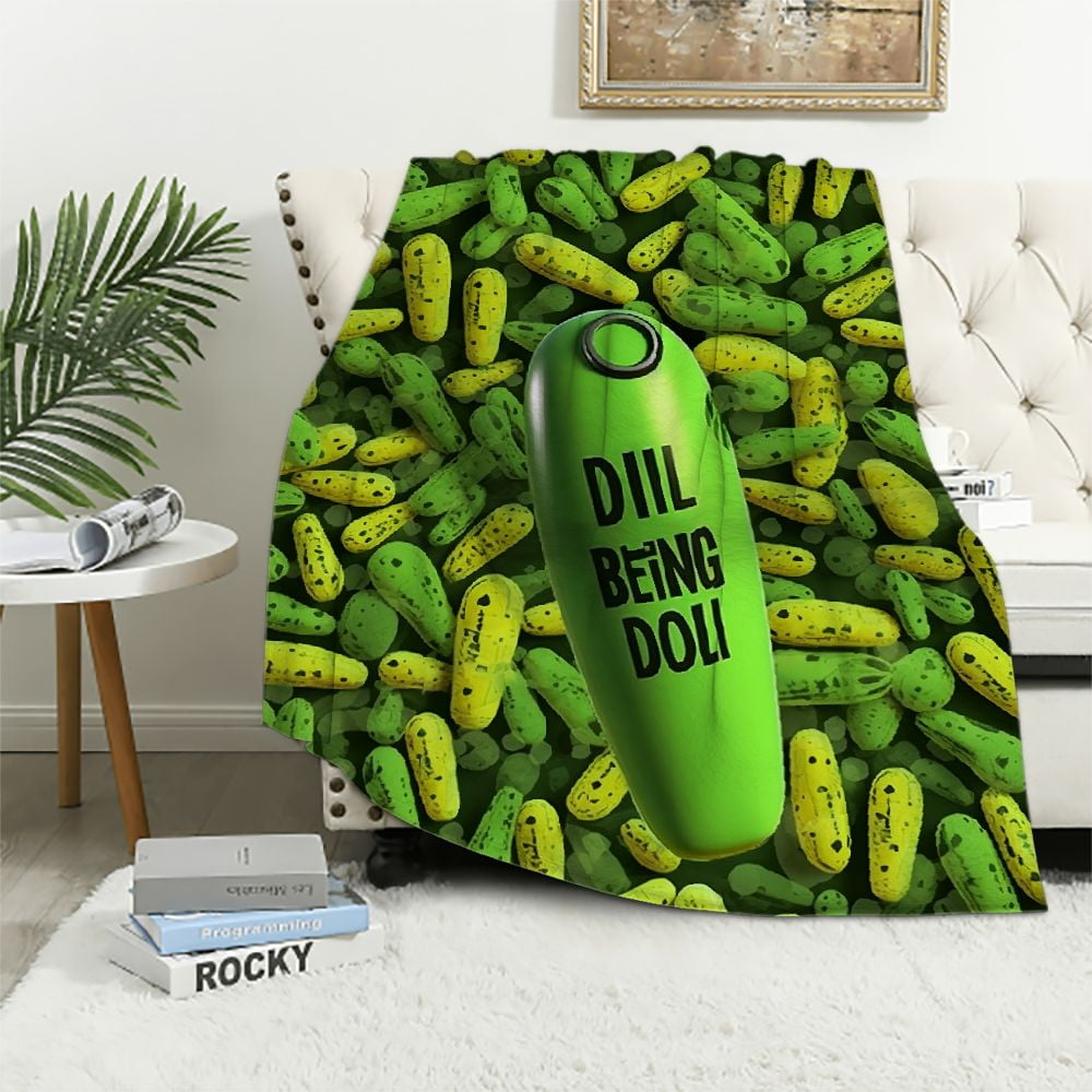 COMIO Funny Pickles Flannel Gifts Blanket Pickle Gift for Women Men ...