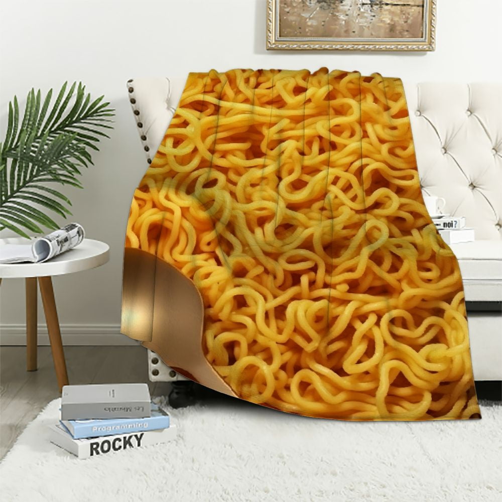 COMIO Funny Ramen Blanket Gift for Boys Girls, Ramen Noodle Throw ...