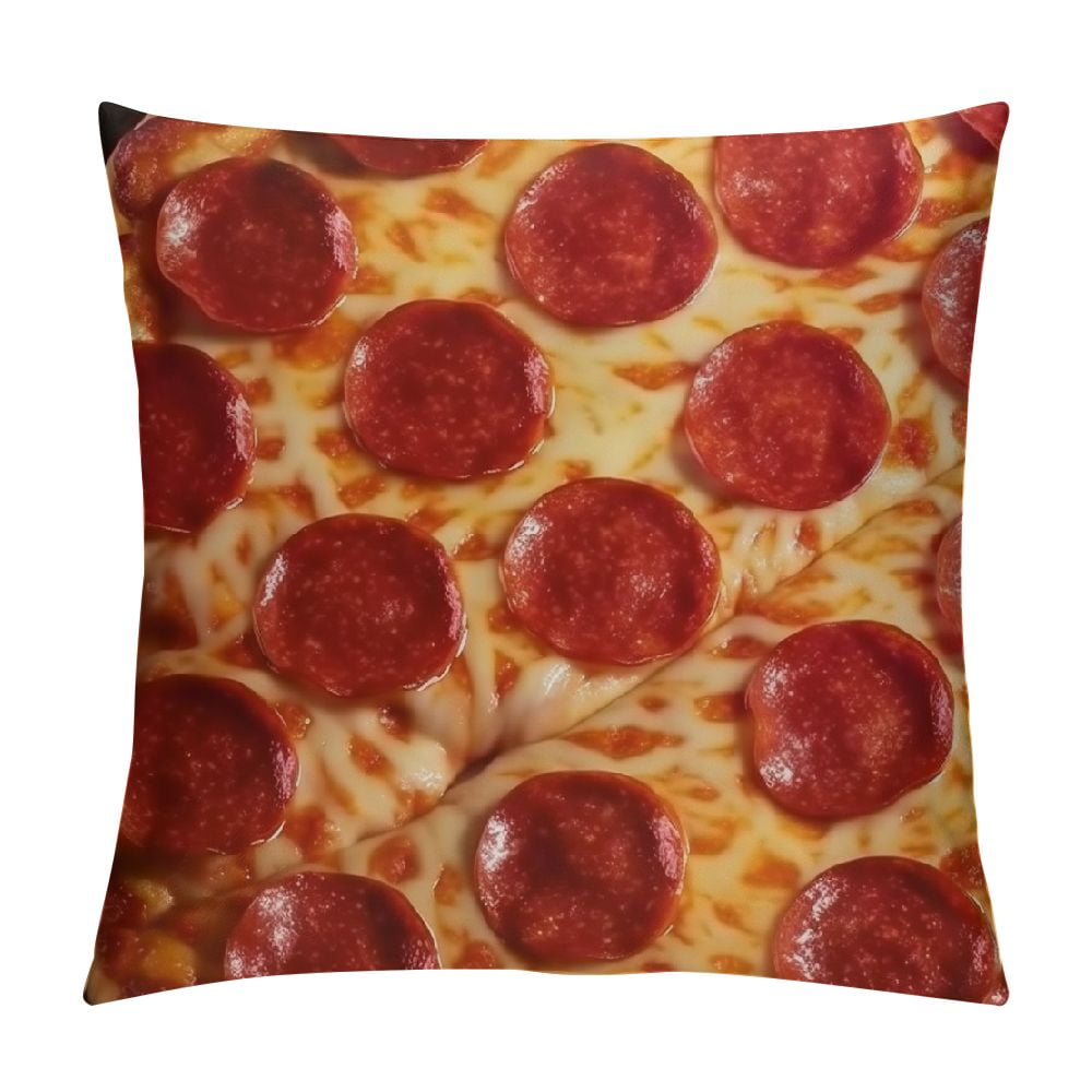 COMIO Funny Realistic Food Pepperoni Cheese Pizza Decorative Throw ...