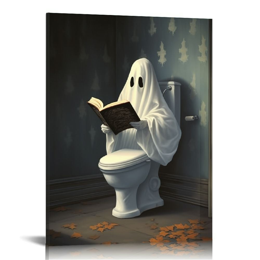 COMIO Funny Spooky Ghost Posters for Halloween Ghost Wall Art Ghost on ...