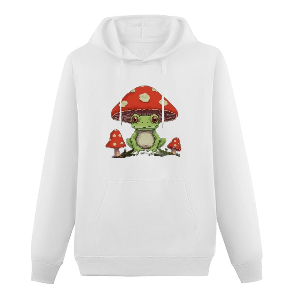 COMIO Funny frogs Kawaii Frog with Mushrooms Pullover Hoodie - Walmart.com