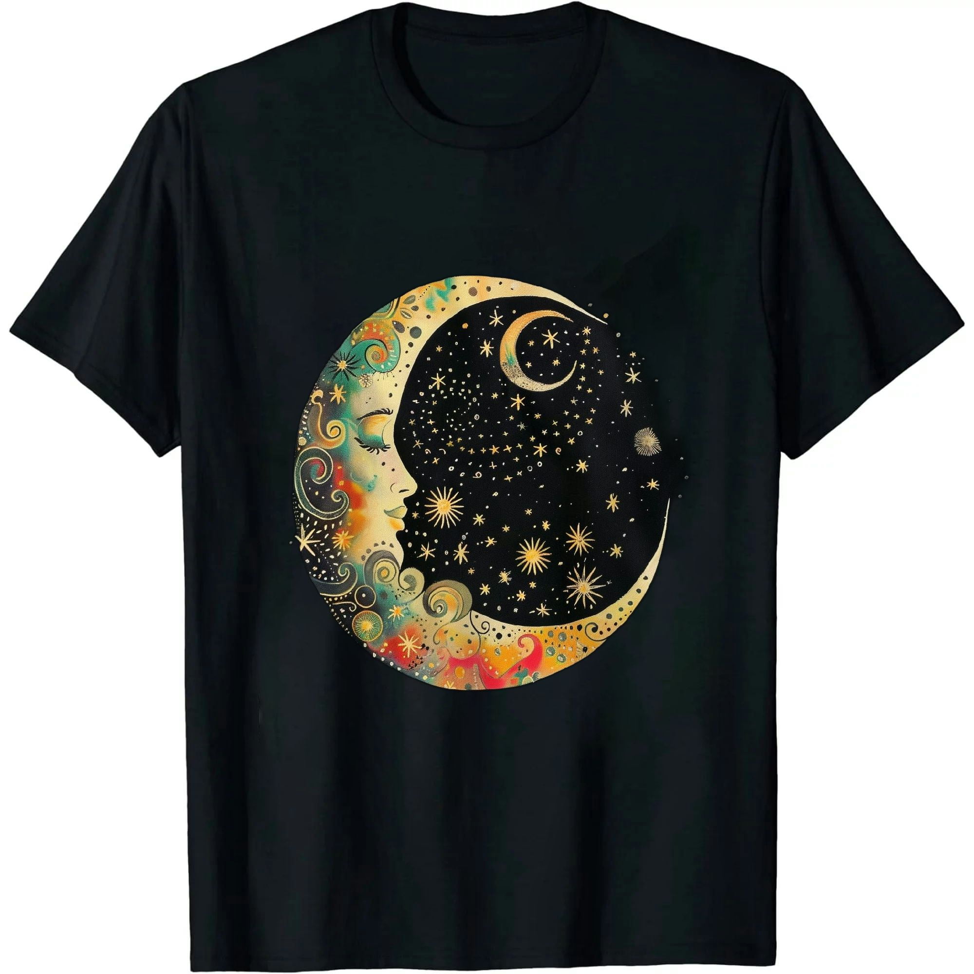 COMIO Galaxy Night Sky Moon Lunar Stars Sun Love T-Shirt - Walmart.com