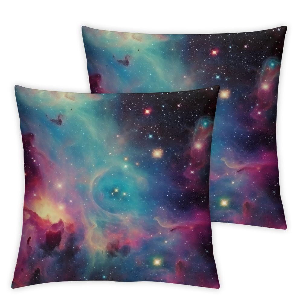 COMIO Galaxy Space Throw Pillow Covers, Cosmic Universe Outer Space ...