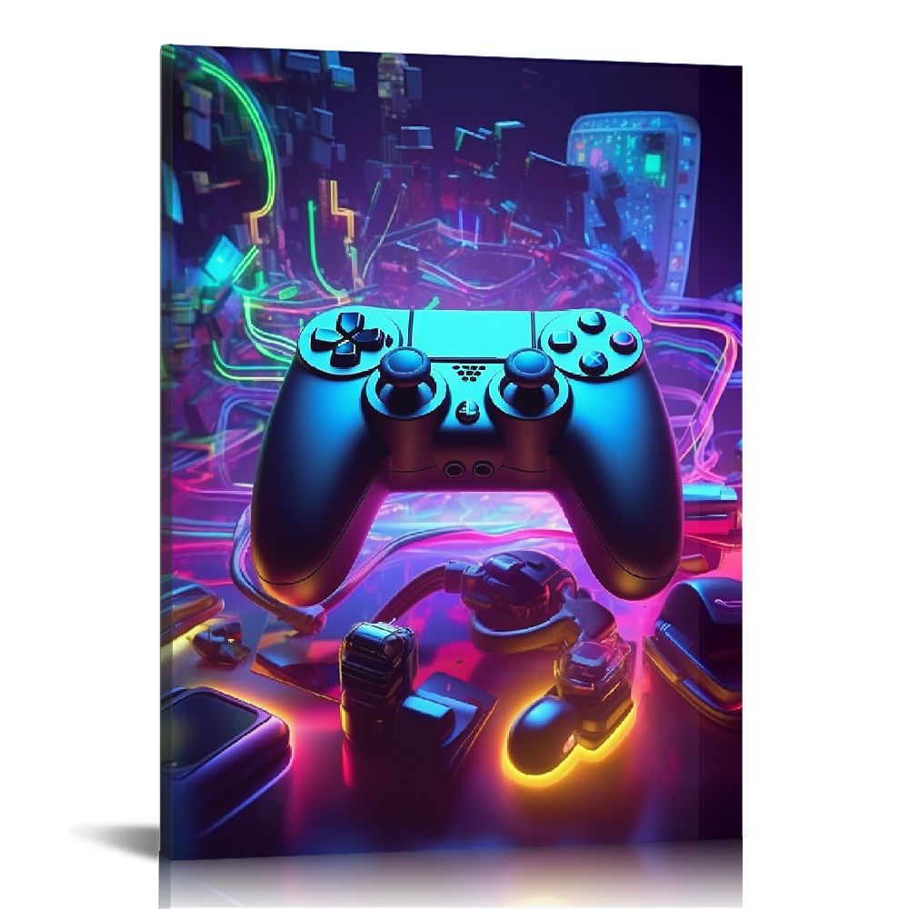 COMIO Gaming Art Posters for Boys Room Decor, Gamer Wall Art, Abstract ...