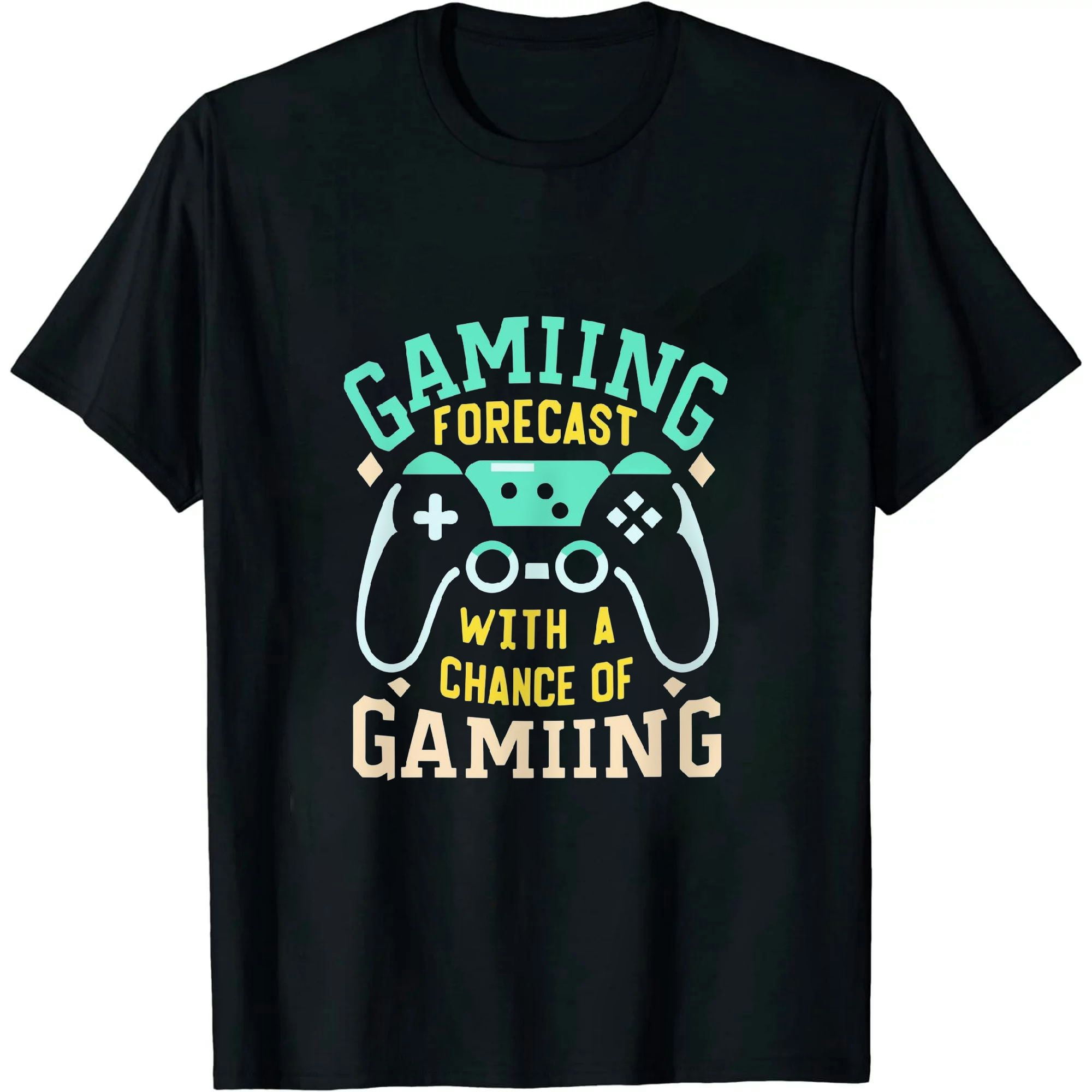 COMIO Gaming with a Chance of Gaming Video Gamer Controller Shirt ...