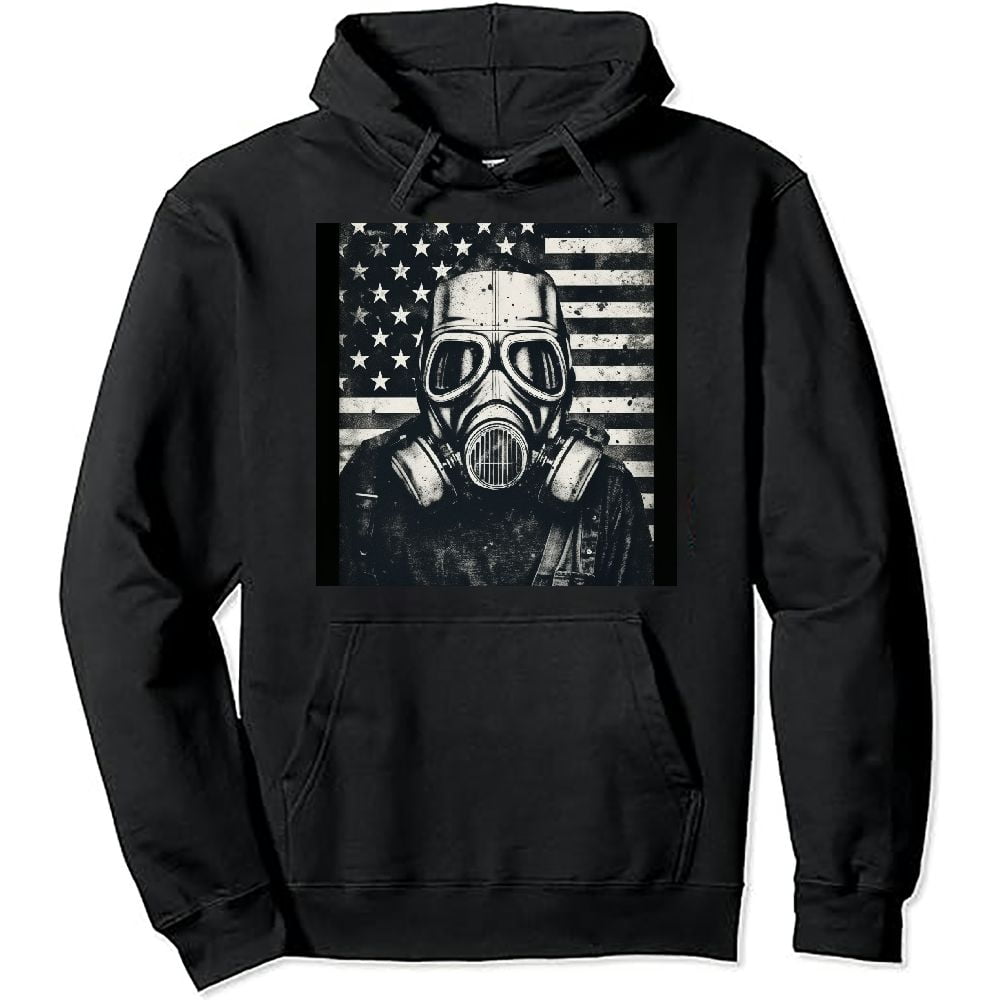 COMIO Gas Mask and Hoodie T-Shirt American Flag - Walmart.com