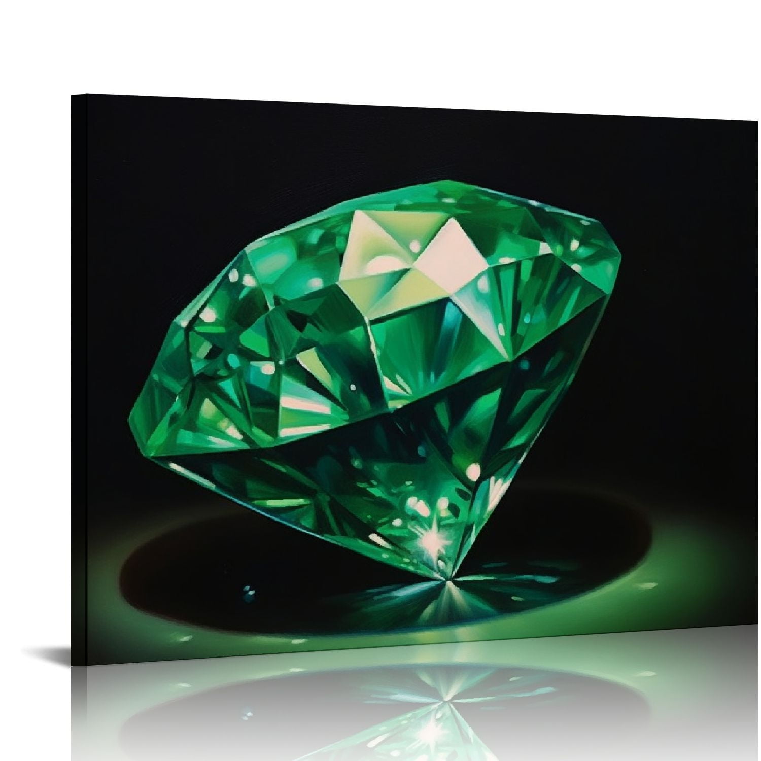 COMIO Gemstone Emerald Green 6 Canvas Art - Home Decor Wall Art Print ...