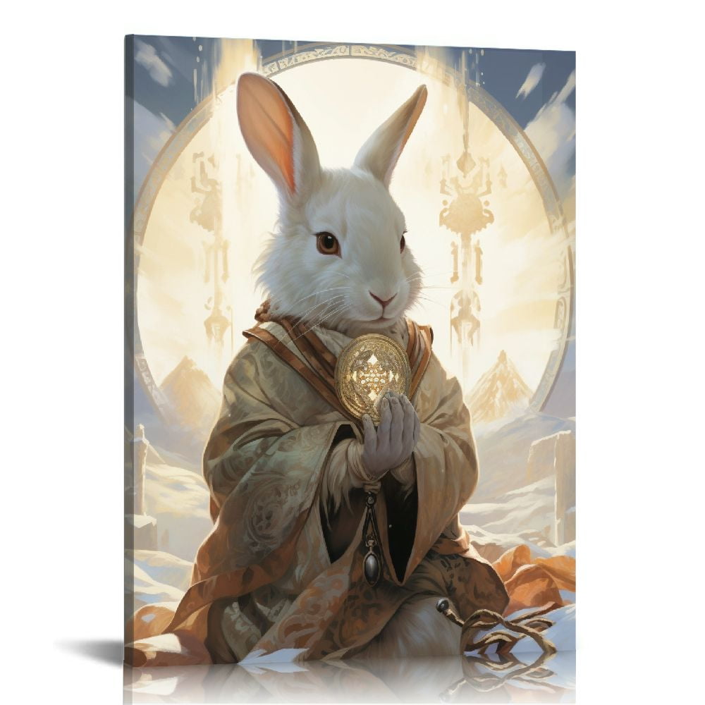 MLJA Girl Really Rabbits Vintage Style Round Tin Sign Rabbits Decor ...