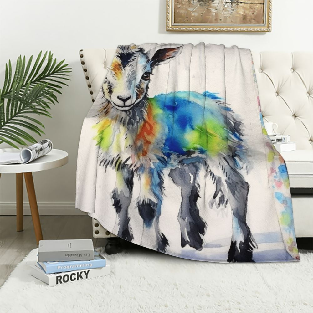 COMIO Goat Blanket Goat Gifts for Girls Boys Kids Cute Blanket Throw ...