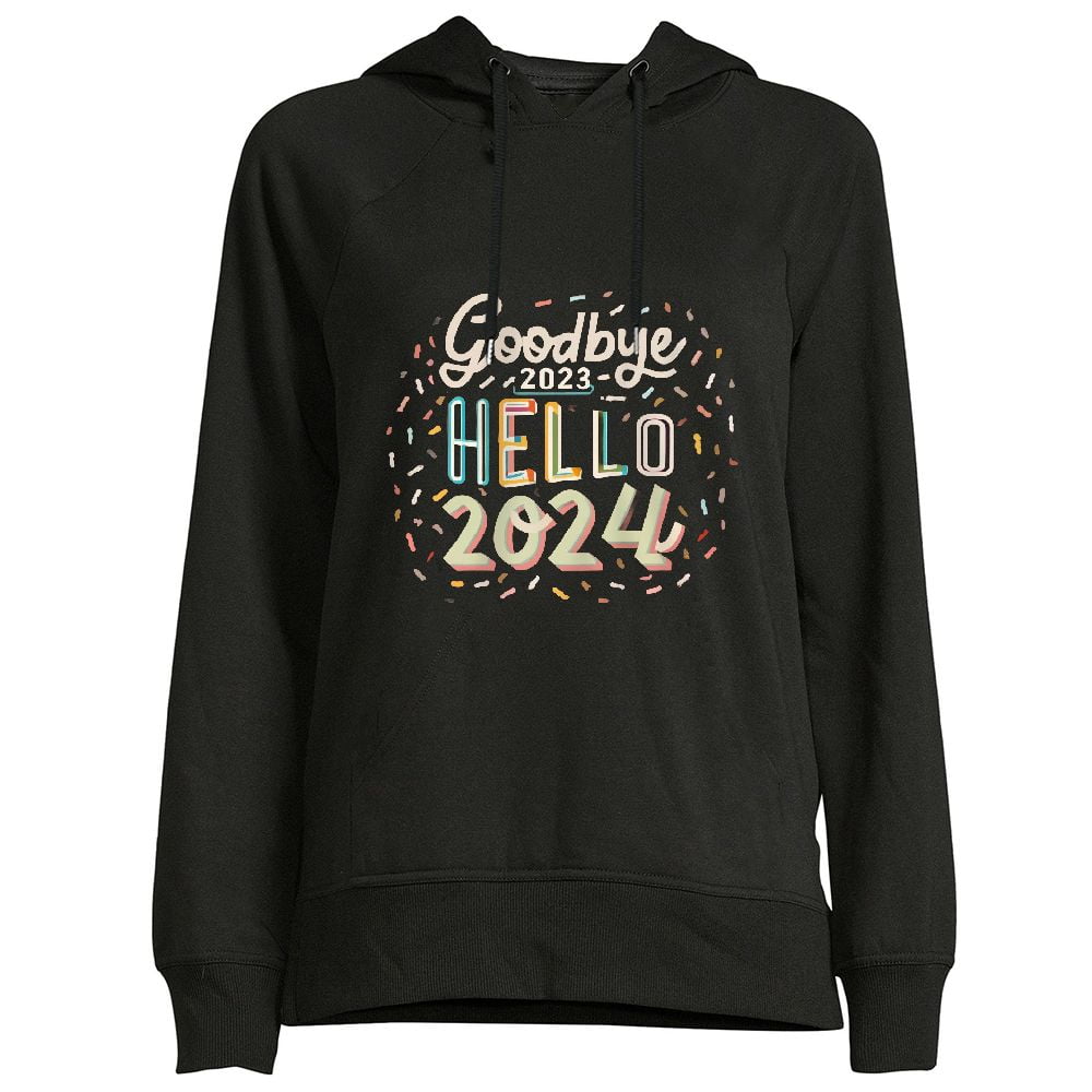 COMIO Goodbye 2023 Hello 2024 Design Pullover Hoodie - Walmart.com