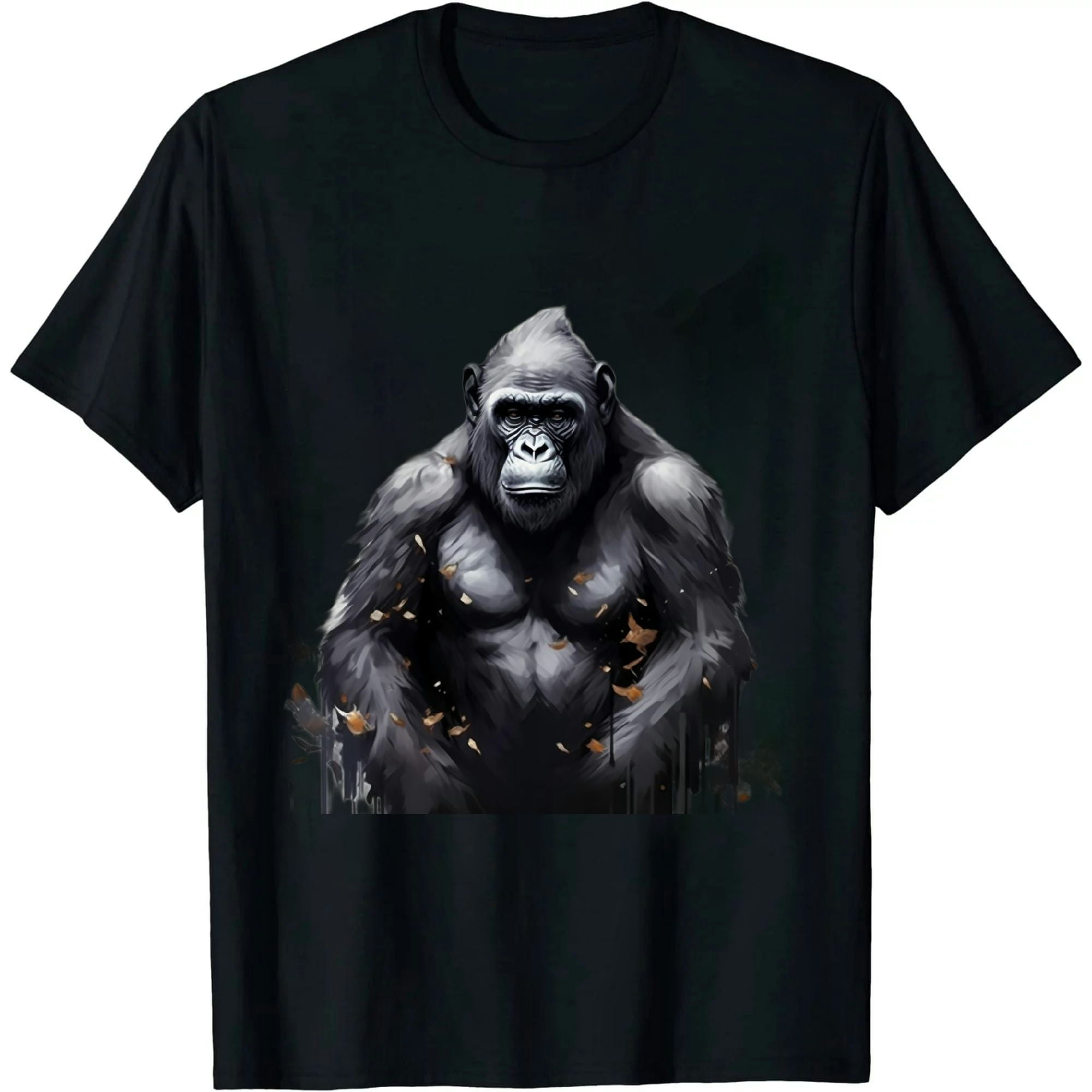 COMIO Gorilla Lover Artwork | Bird Animal Motif Gorilla T-Shirt ...