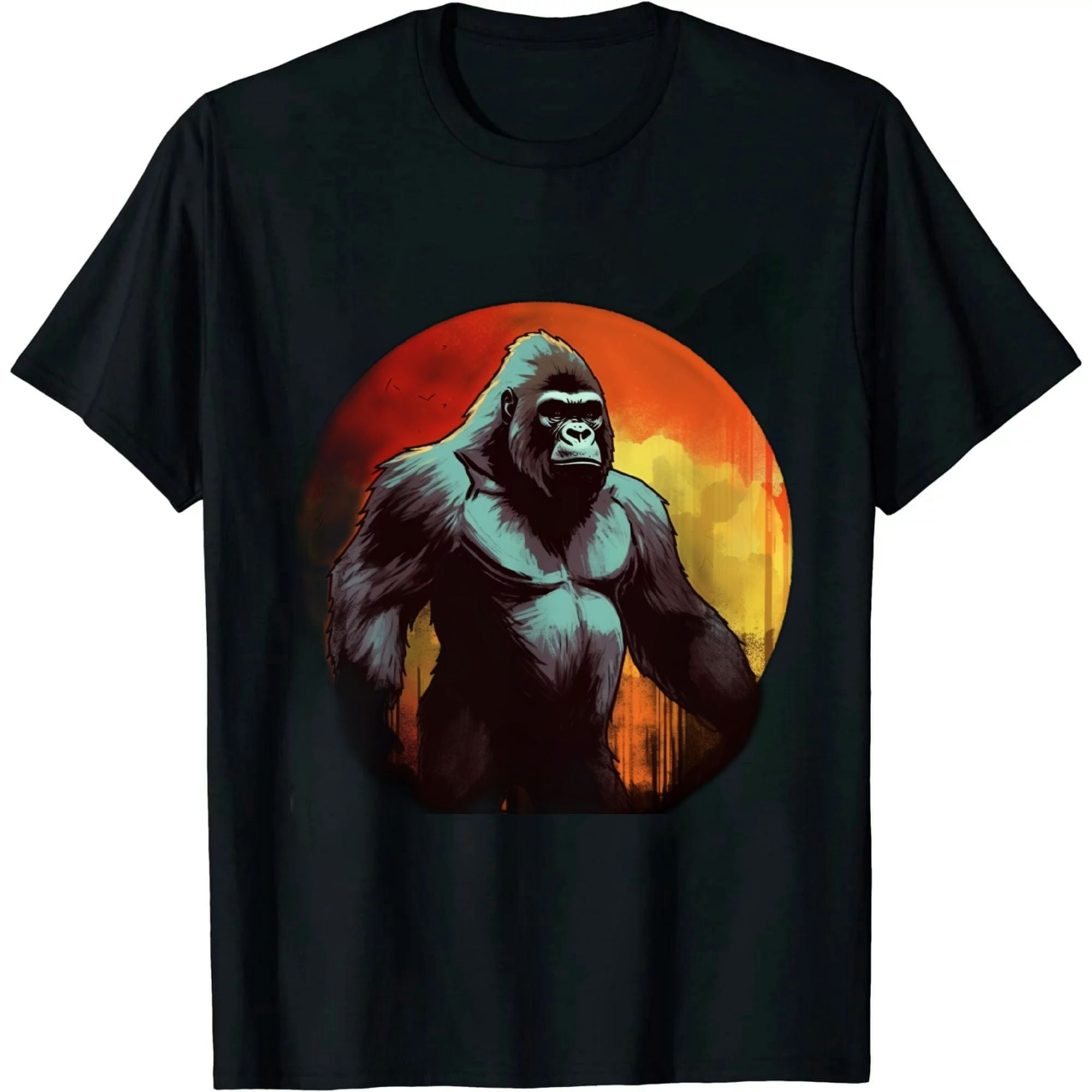 COMIO Gorilla Shirt Retro Style Animal Ape Primate Gorilla Lovers T ...