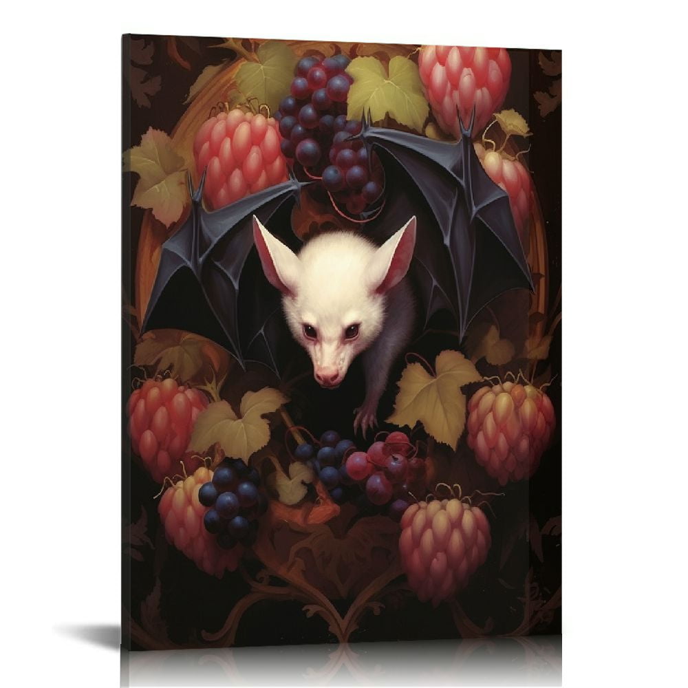 COMIO Gothic Bat Wall Art Moody Gothic Animal Wall Art Dark Academia ...