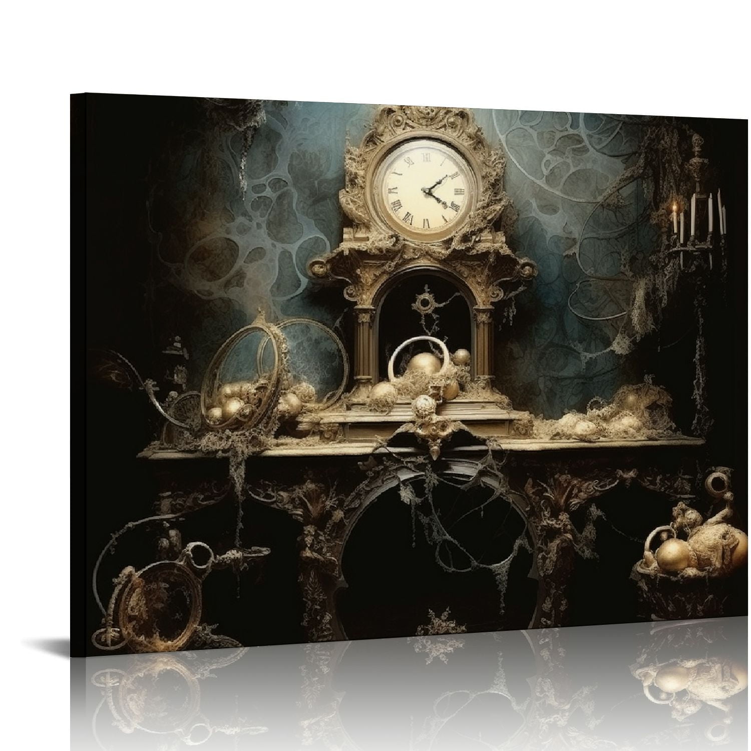 COMIO Gothic Style Art Wall Picture - Themed Stretched Canvas - Rococo ...