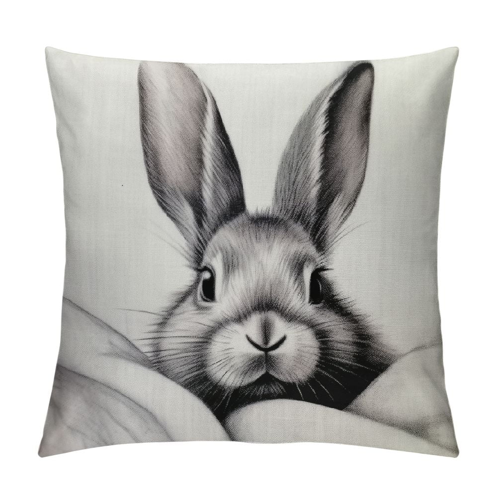 COMIO Gray Black Buffalo Check Plaid Adorable Animals Decorative Throw ...