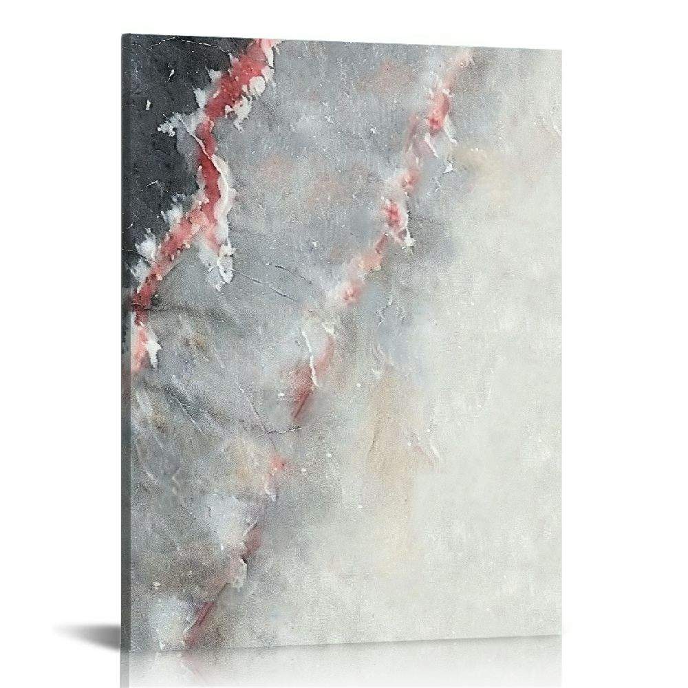 COMIO Gray White Abstract Art Blush Pink Canvas Painting for Bedroom ...