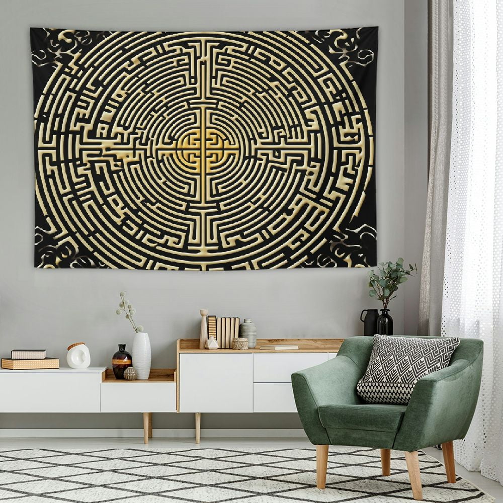 COMIO Greek Tapestry, Classical Pattern with Intricate Design Spiral ...
