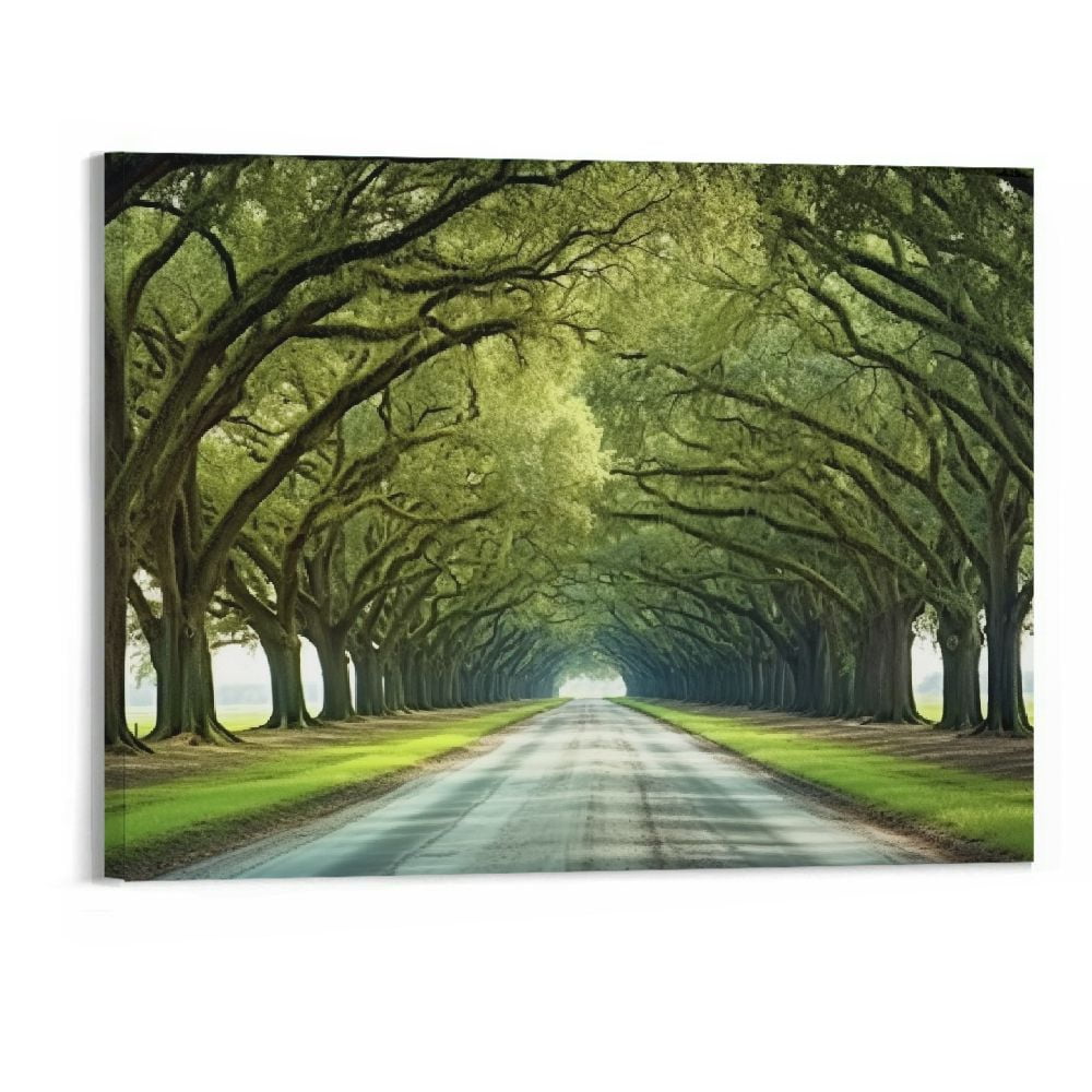 COMIO Green Forest Wall Art Nature Canvas Picture Landscape Canvas Artwork for Home Wall Decor ...