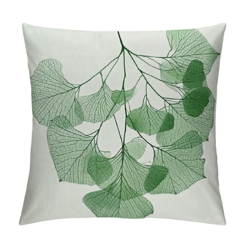 COMIO Green Plant Throw Pillow Covers Decorative Green Succulent Leaves ...